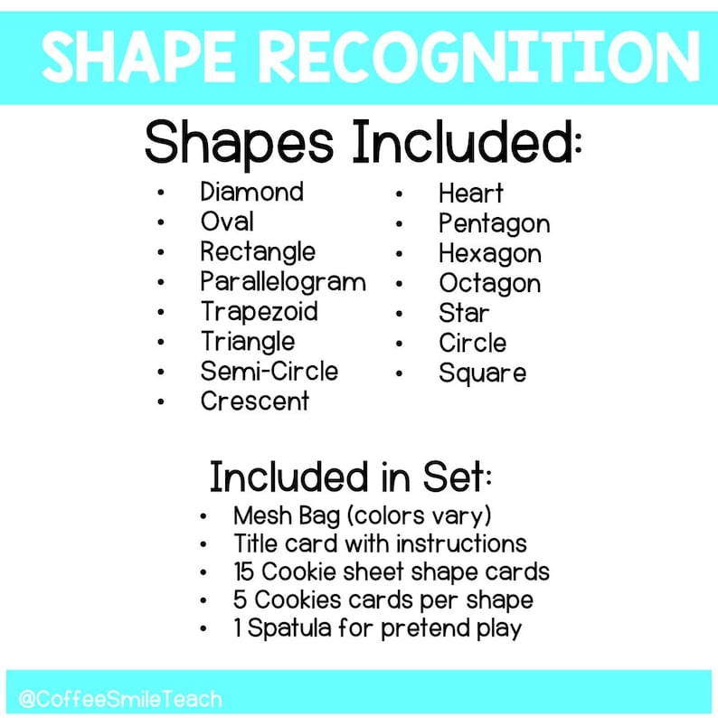 Kindergarten Math Center Montessori Centers Shape Recognition Task Box ...