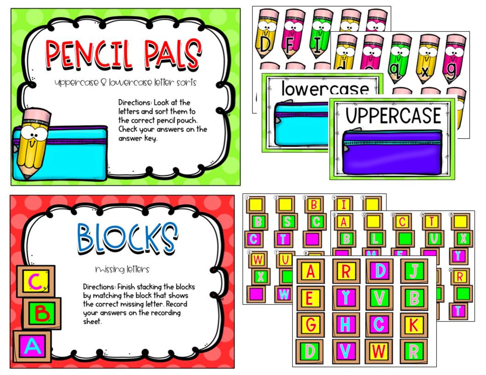 Kindergarten Math Literacy ELA Task Boxes 16 Centers Back to School ...