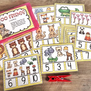 Preschool Zoo-themed Task Box Centers and Games Classroom and ...