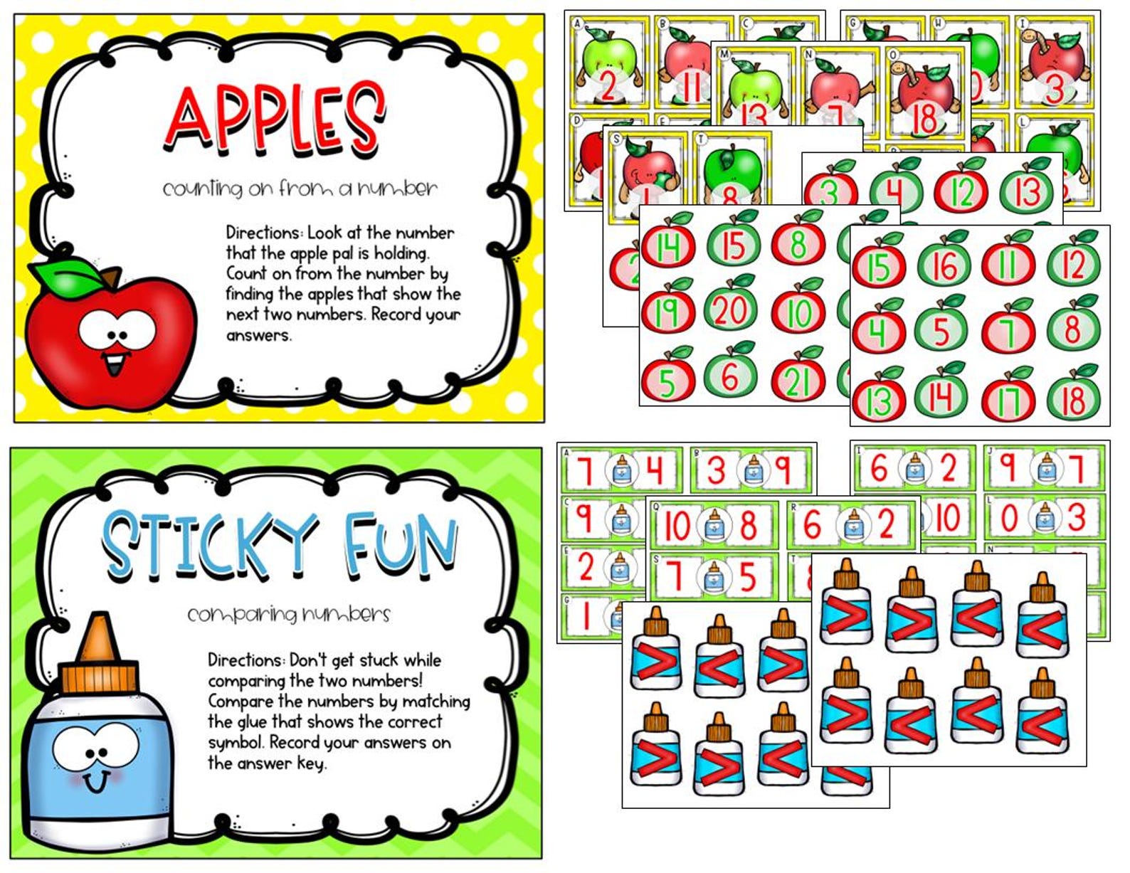 Kindergarten Math Literacy ELA Task Boxes 16 Centers Back to School ...