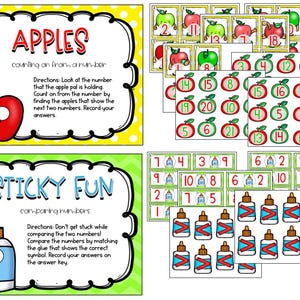 Kindergarten Math Literacy ELA Task Boxes 16 Centers Back to School ...