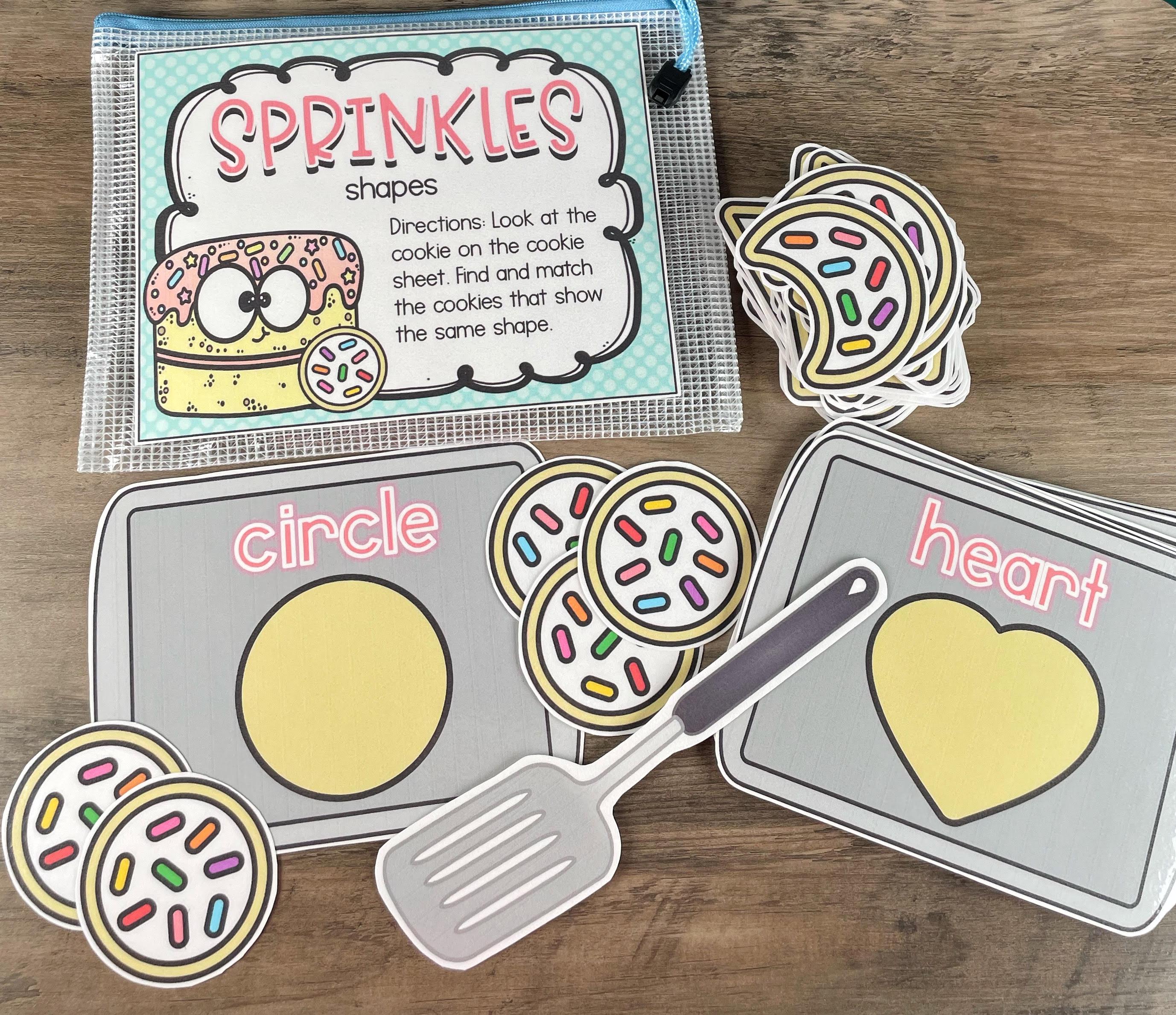 Sprinkled Cookie Shape Sorting: Montessori Math Center - Etsy