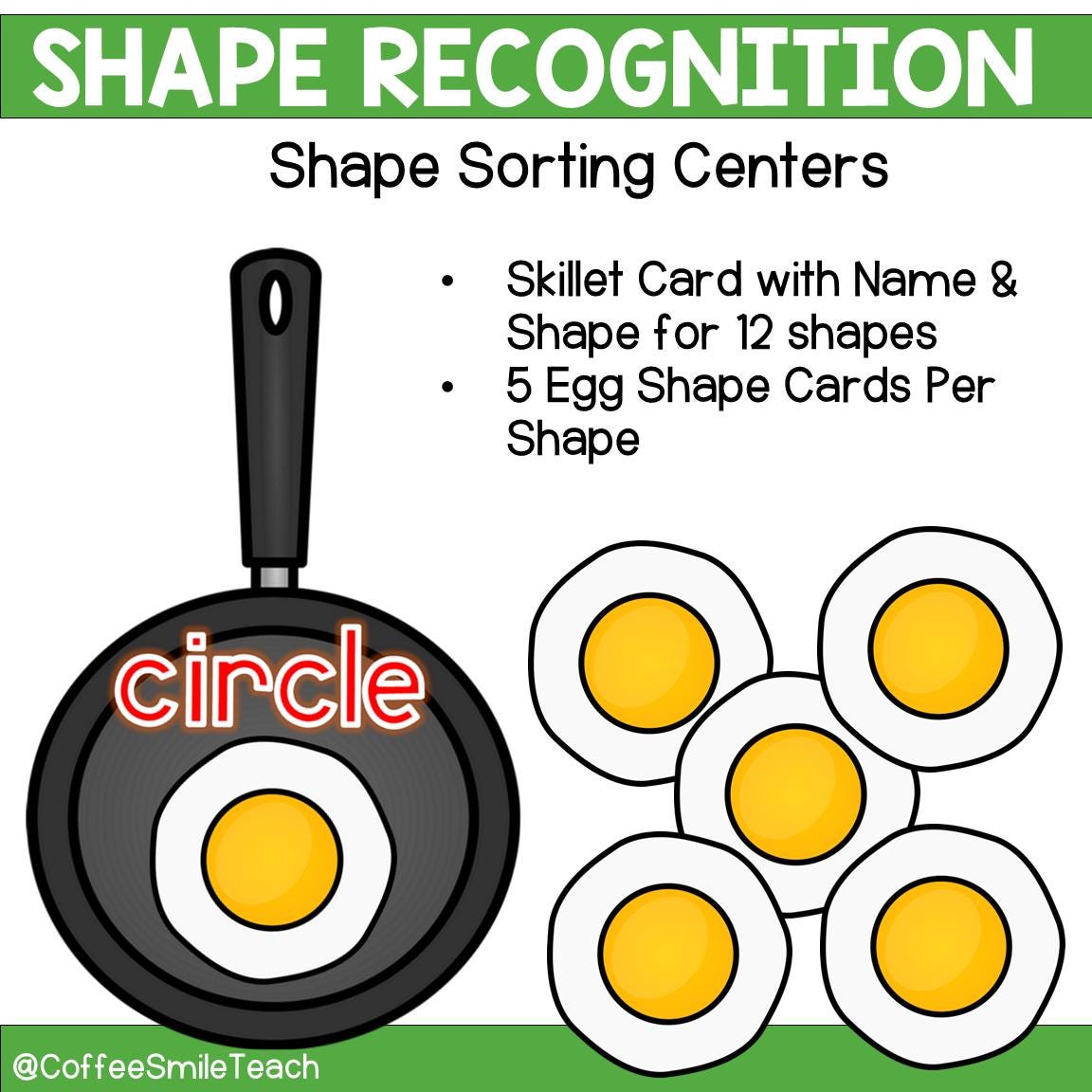 Kindergarten Preschool Shape Recognition Center Scrambled Egg Theme ...