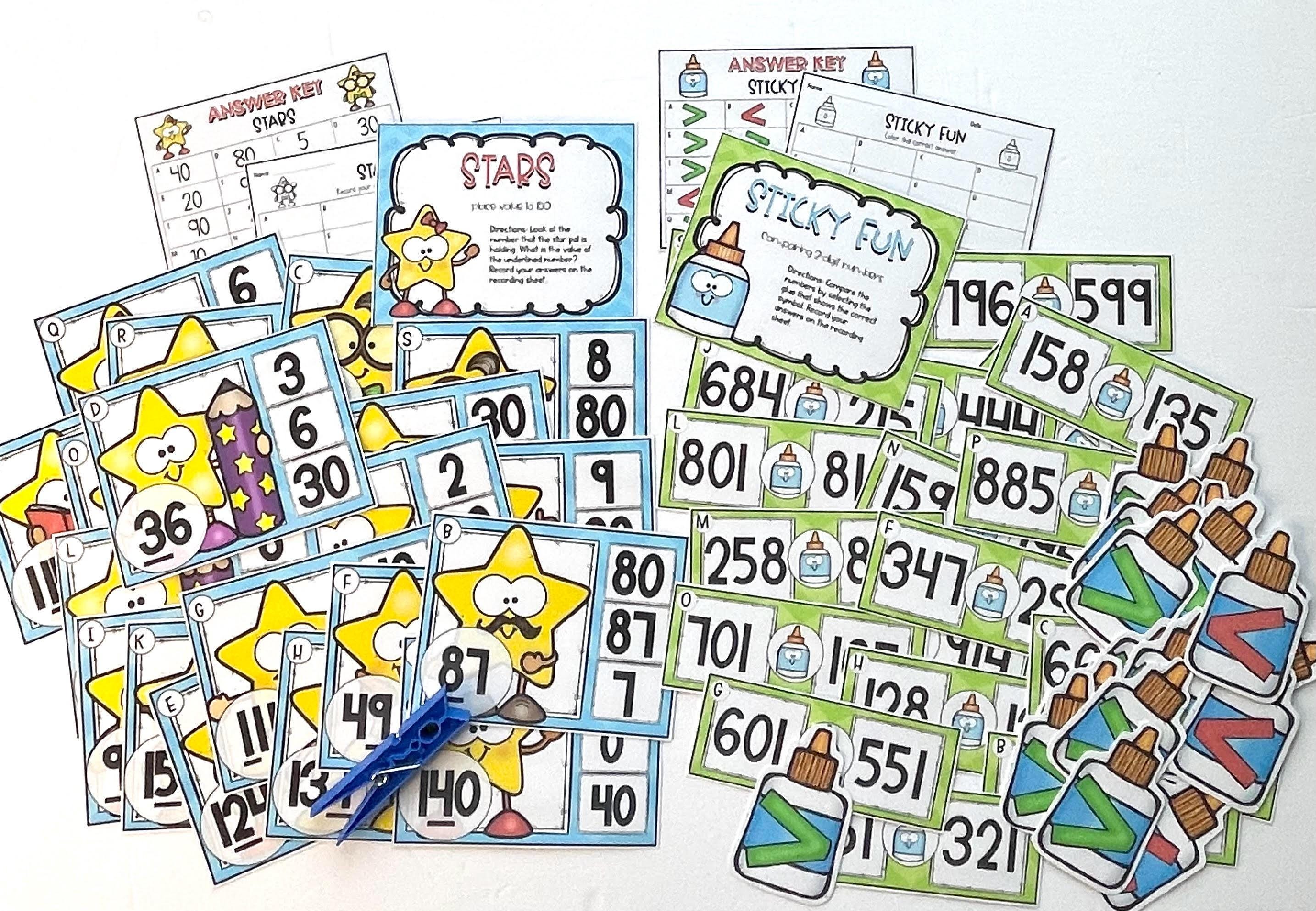 2nd Grade Back to School Math & Literacy Task Boxes Centers Classroom ...