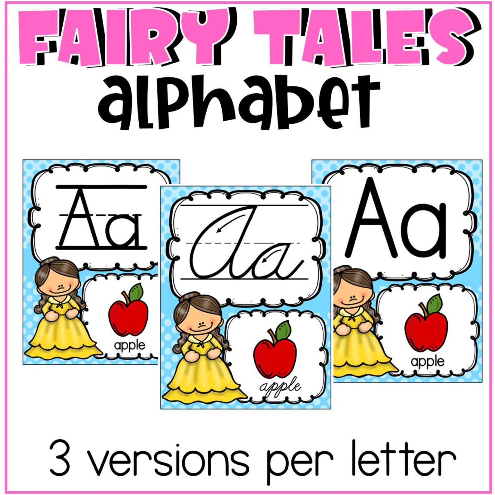 Fairy Tale Themed Alphabet Posters for Classroom Decor Homeschool ...