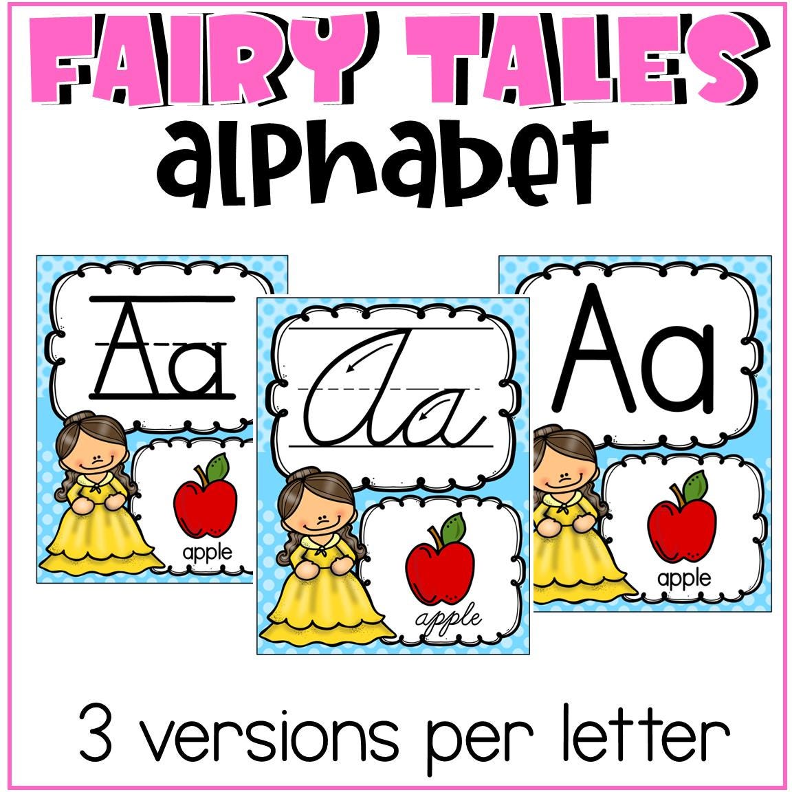 Fairy Tale Themed Alphabet Posters for Classroom Decor Homeschool ...