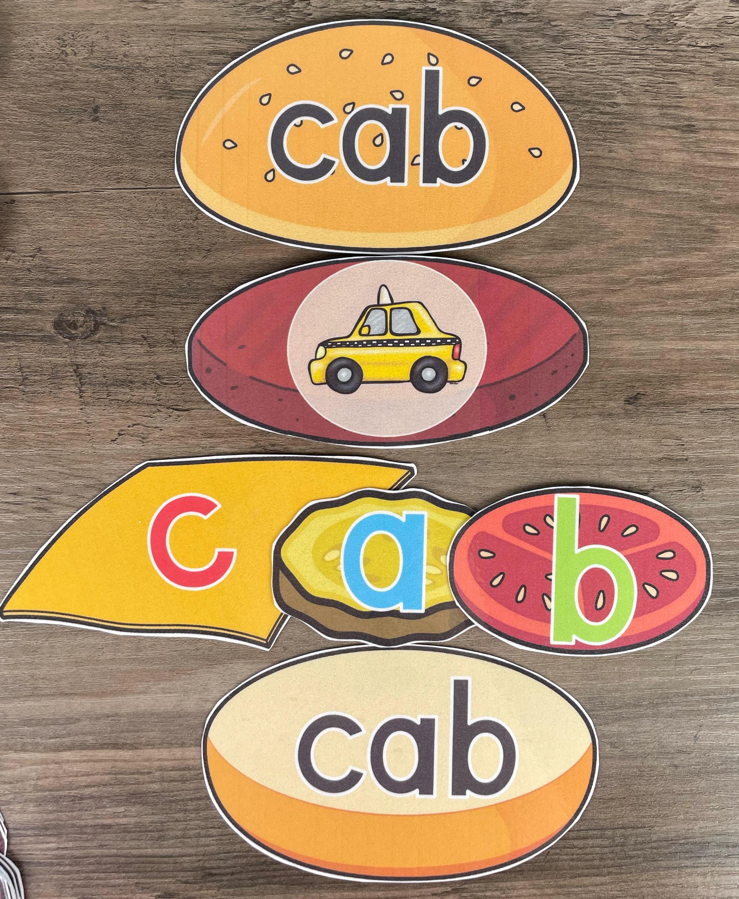 CVC Word Building: Build a Burger Phonics Game (digital File) - Etsy