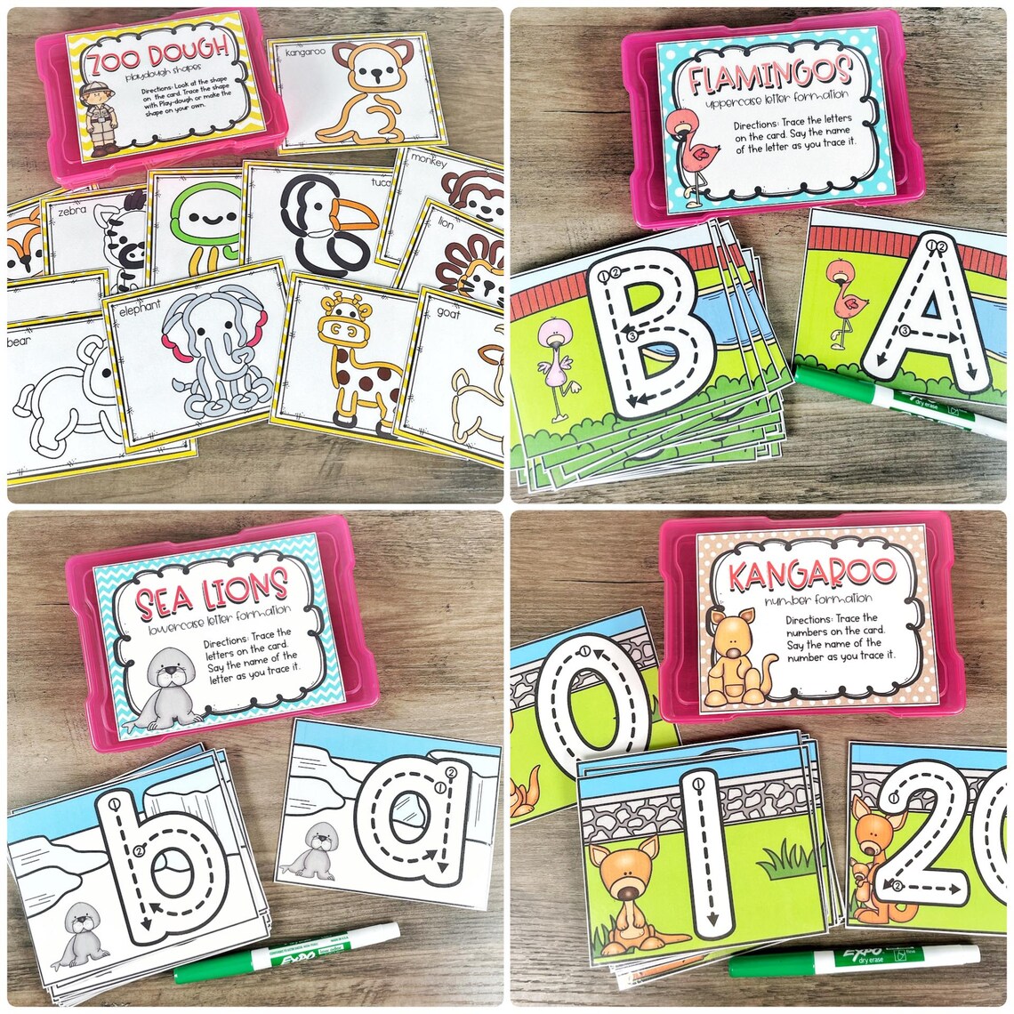 Preschool Zoo-themed Task Box Centers and Games Classroom and ...