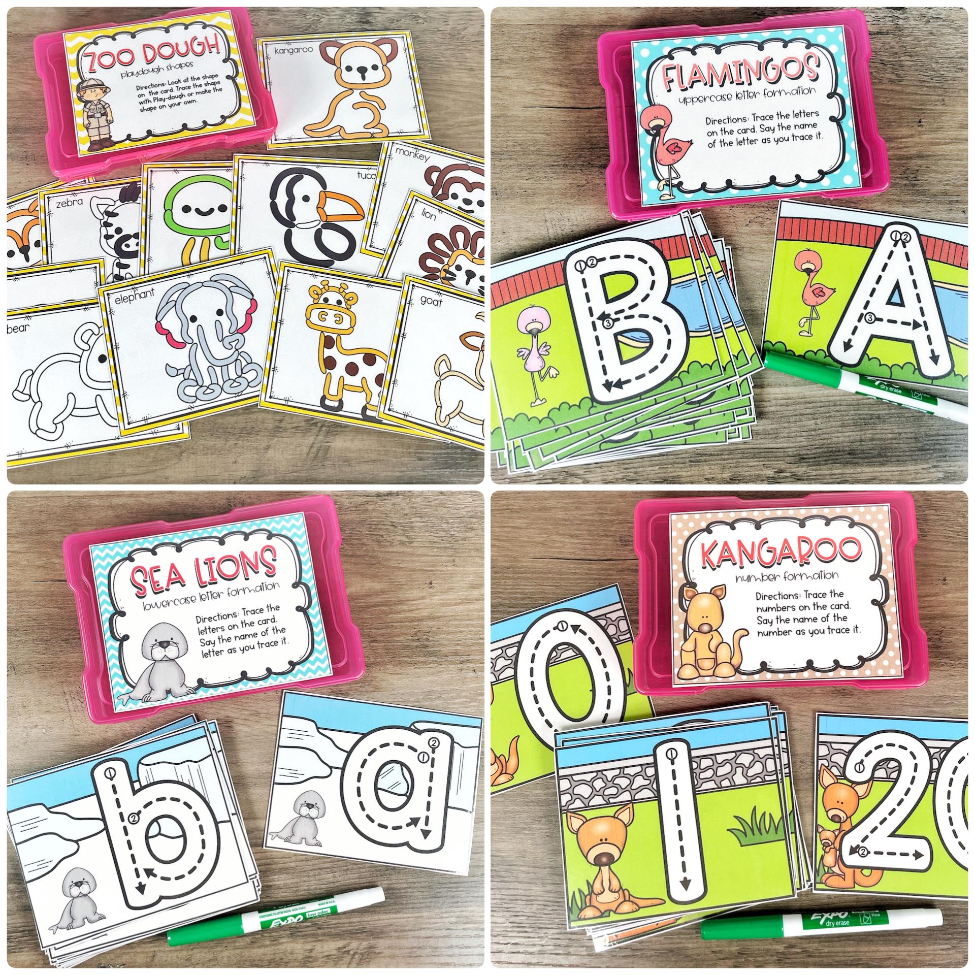 Preschool Zoo-themed Task Box Centers and Games Classroom and ...