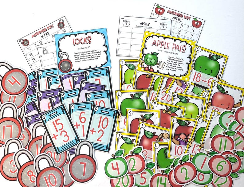 2nd Grade Back to School Math & Literacy Task Boxes Centers Classroom ...
