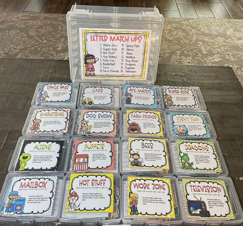 Alphabet Letter Recognition Task Boxes & Centers / Activities for Early ...