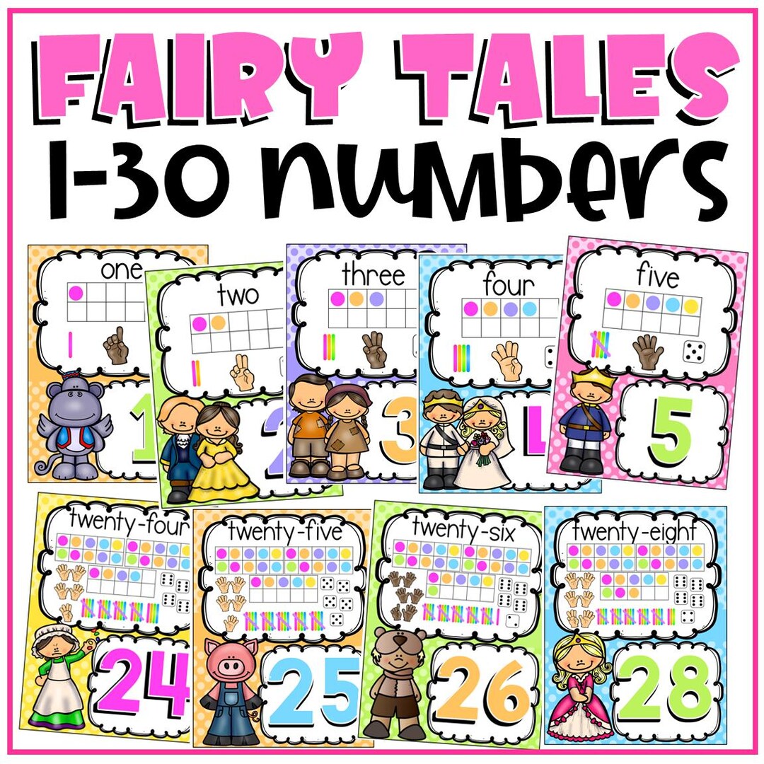 Fairy Tale Themed Number Posters 1-30 Classroom Resources and Decor ...