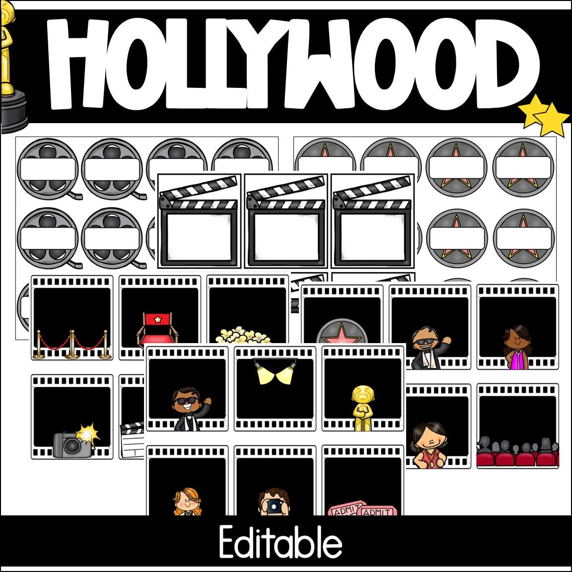 Hollywood Classroom Jobs Board Class Decor Movie Star - Etsy