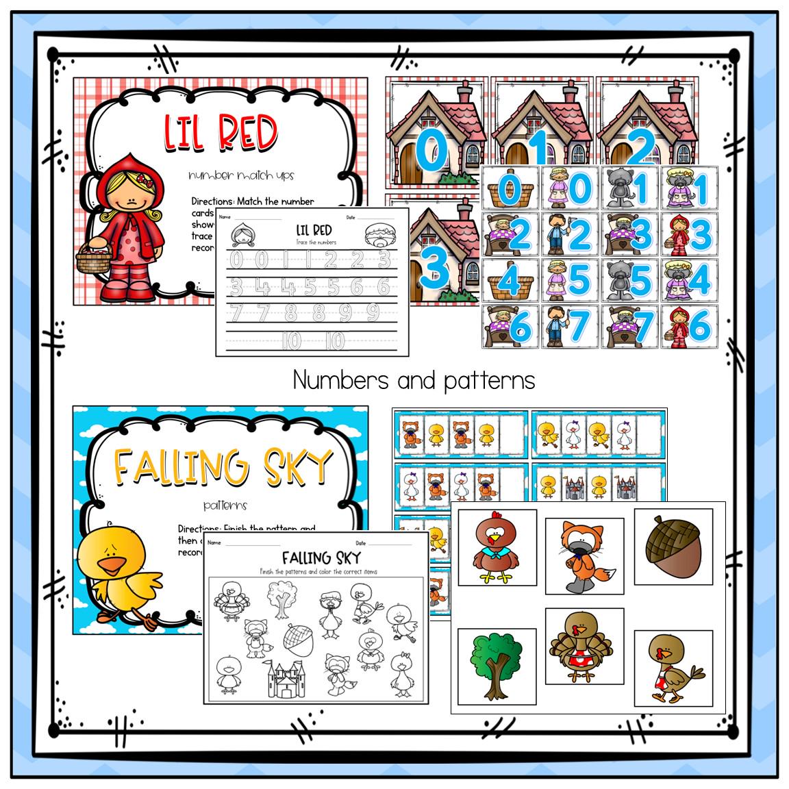Preschool Printable Fairy Tales Themed Learning Centers and Games ...