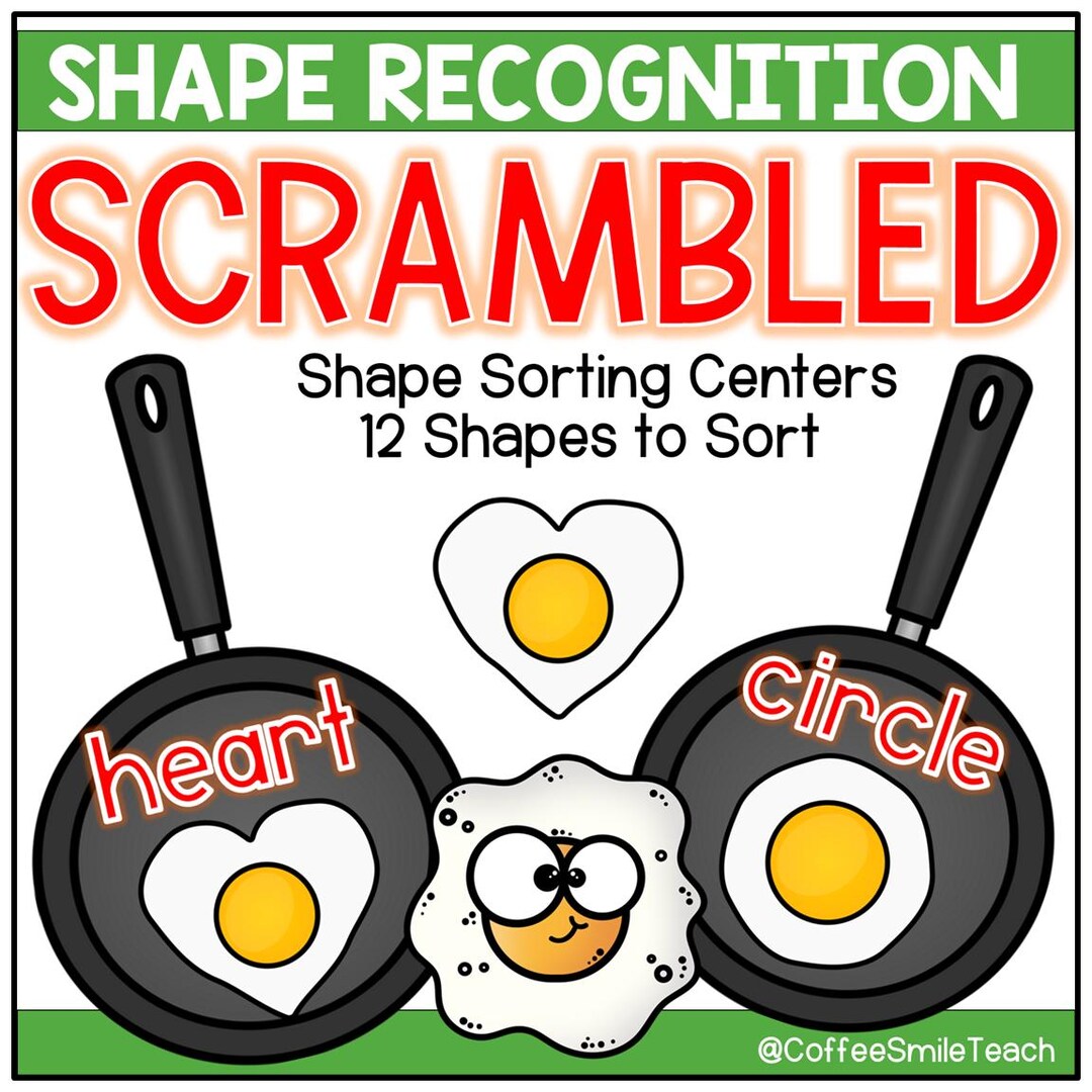 Kindergarten Preschool Shape Recognition Center Scrambled Egg Theme ...