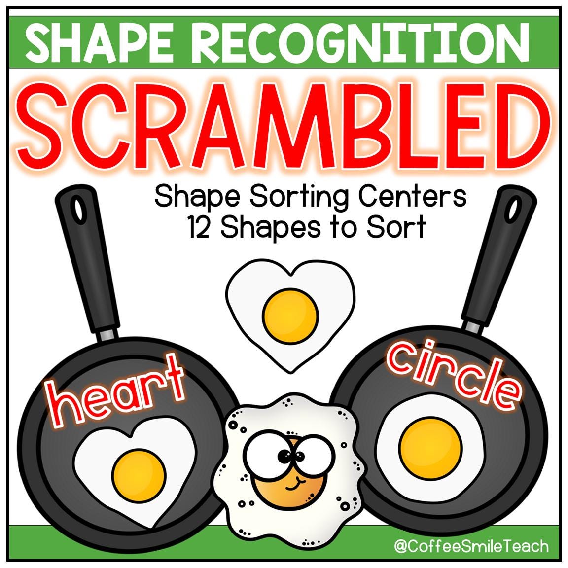 Kindergarten Preschool Shape Recognition Center Scrambled Egg Theme ...