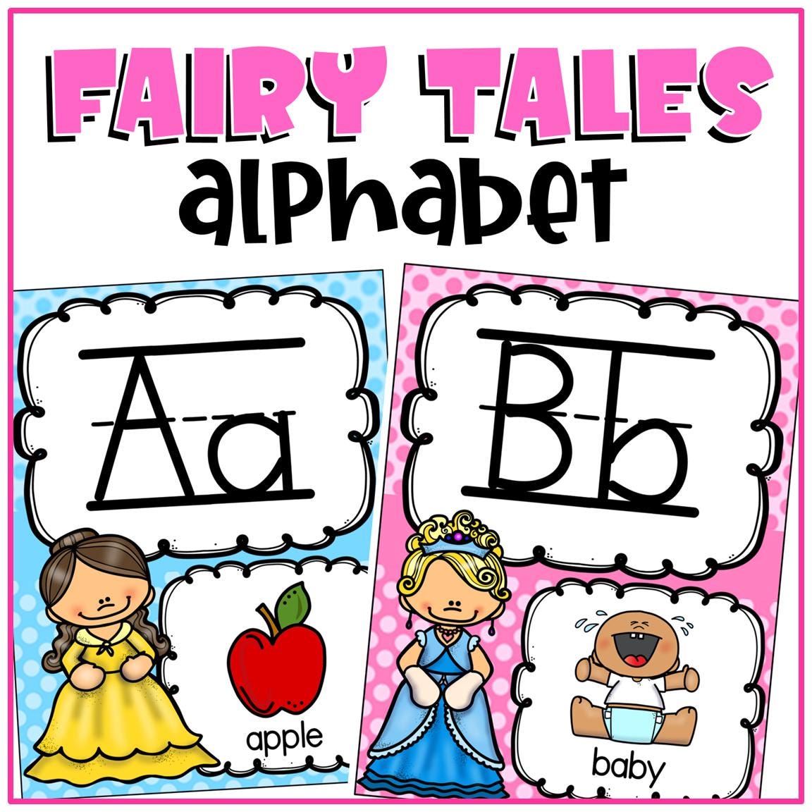 Fairy Tale Themed Alphabet Posters for Classroom Decor Homeschool ...