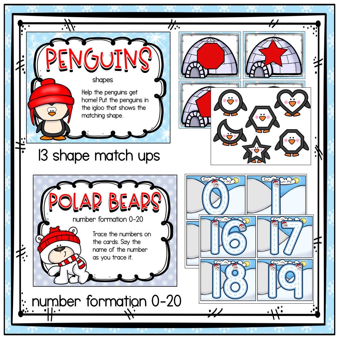 Prek Preschool Winter Themed Task Box Centers January Hands on ...