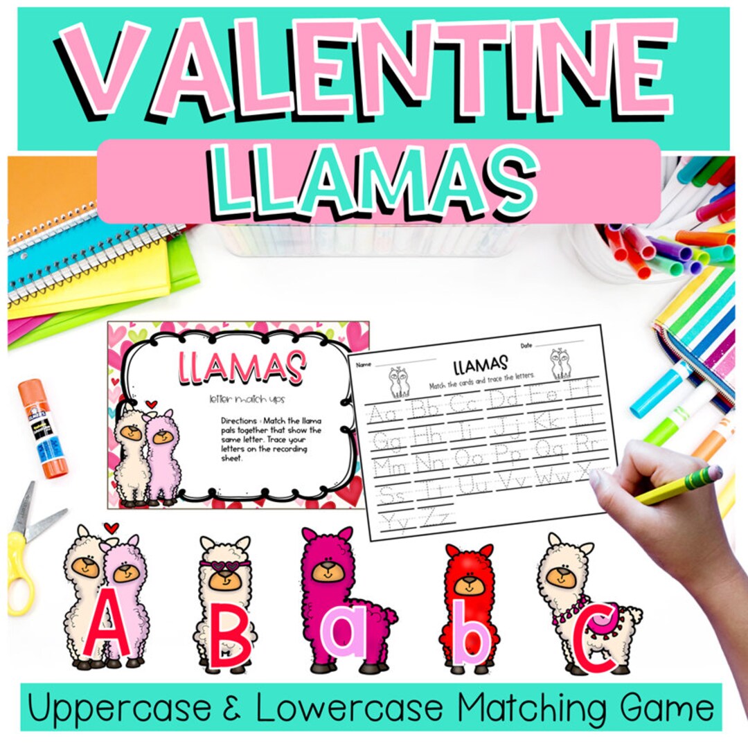 Teacher Made Alphabet Center Laminated Literacy Game llamas Alphabet ...
