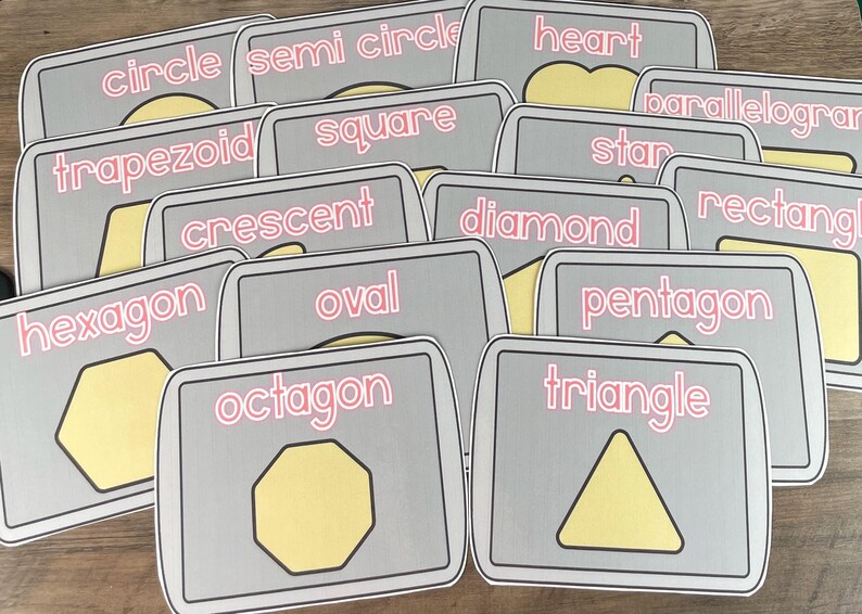 Kindergarten Math Center Montessori Centers Shape Recognition Task Box ...