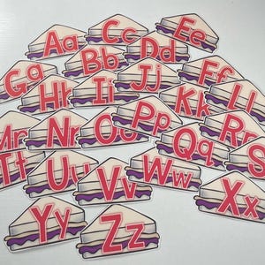 PB&J Alphabet Matching Game: Montessori Letter Recognition Center - Etsy