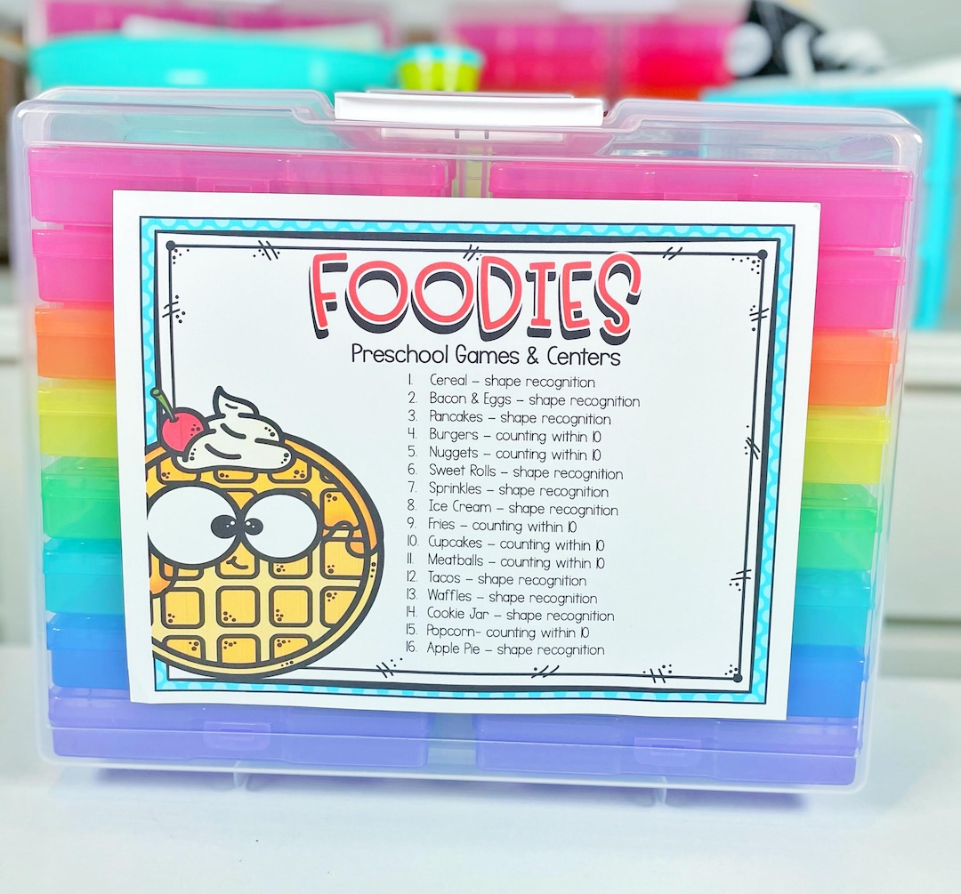 Preschool Prek Kindergarten Fun Food Themed Task Boxes Centers Learning ...