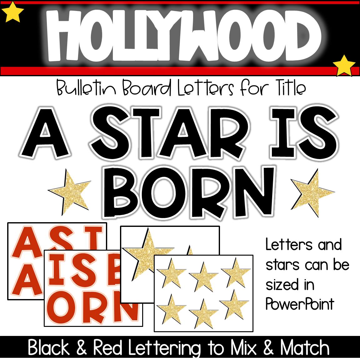 Hollywood Birthday Bulletin Board Set Classroom Birthday Display Movie ...
