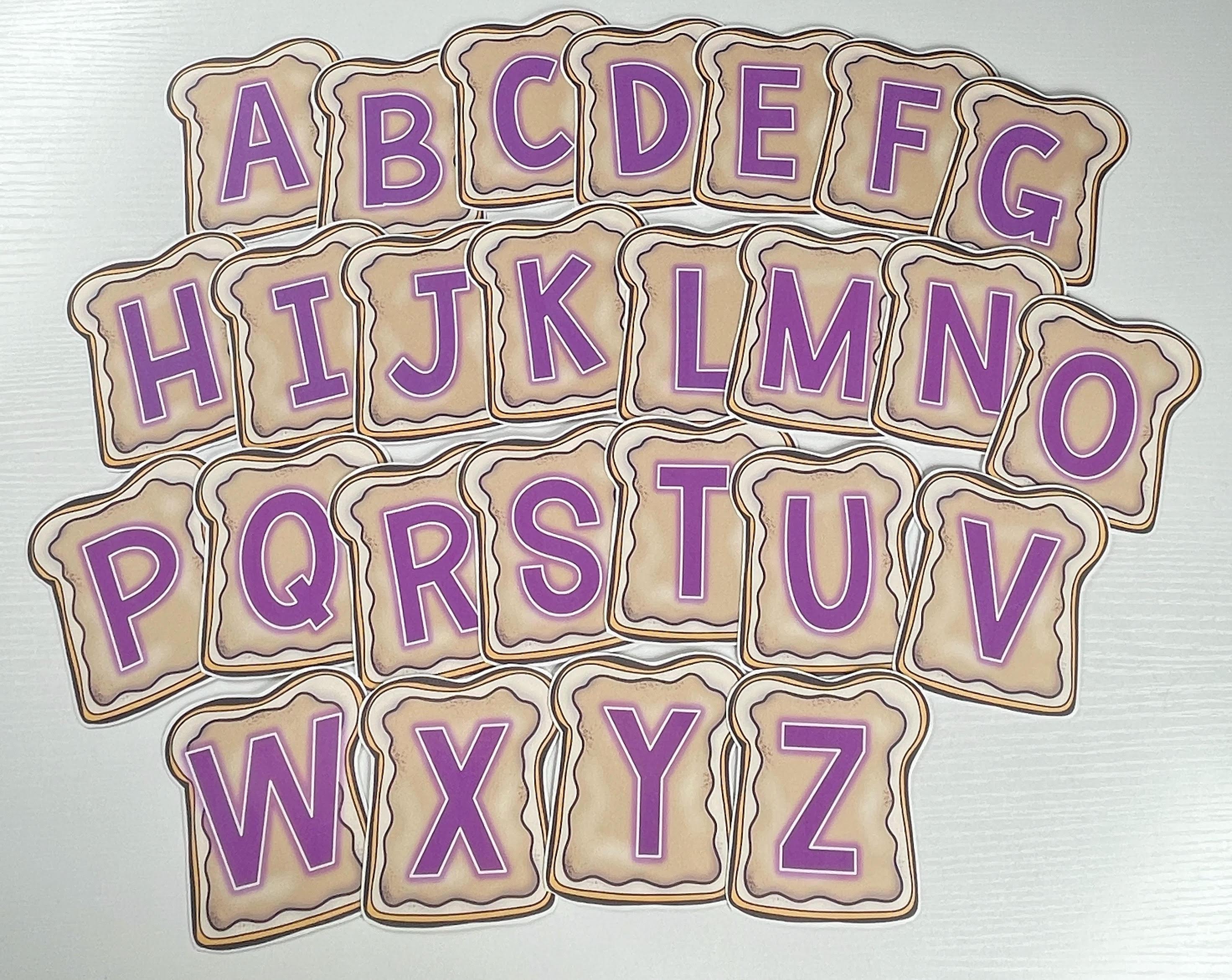 PB&J Alphabet Matching Game: Montessori Letter Recognition Center - Etsy