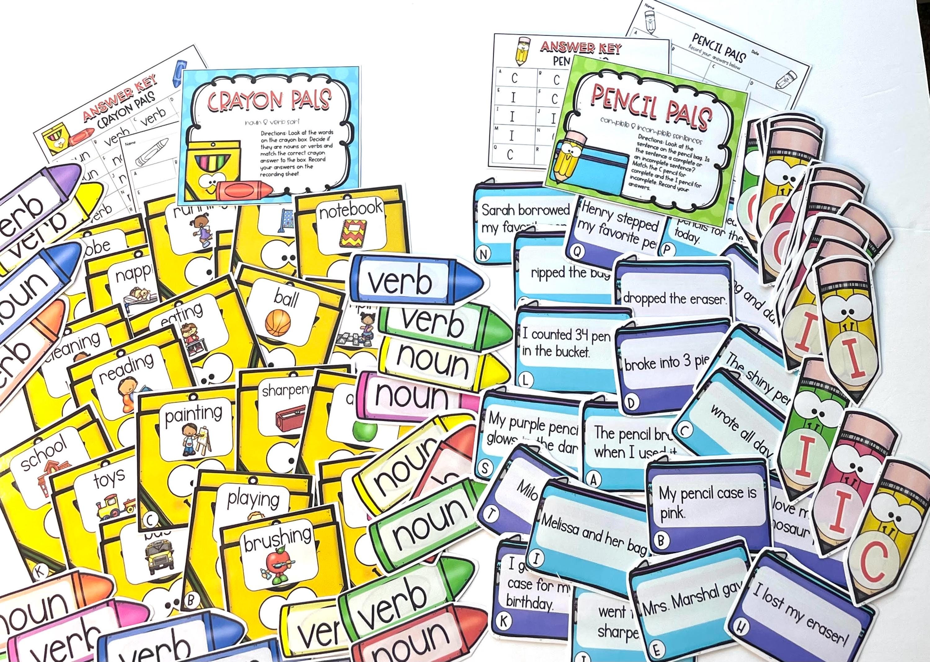 2nd Grade Back to School Math & Literacy Task Boxes Centers Classroom ...