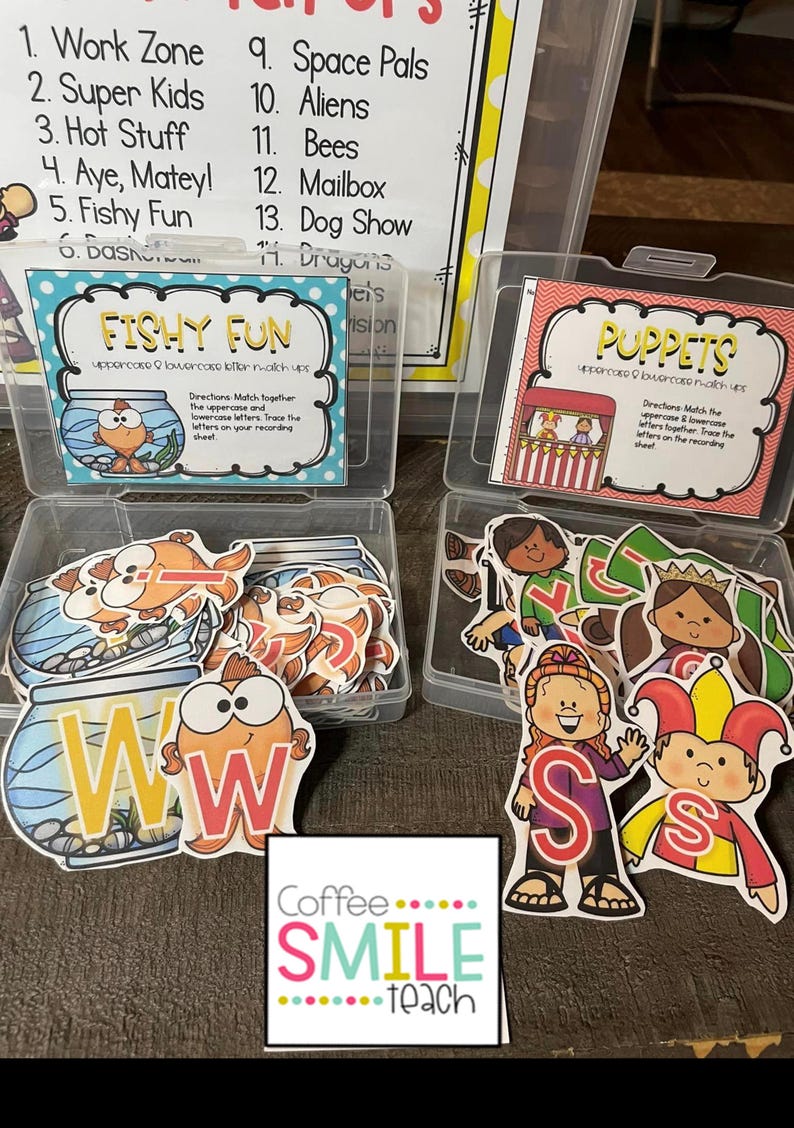 Alphabet Letter Recognition Task Boxes & Centers / Activities for Early ...