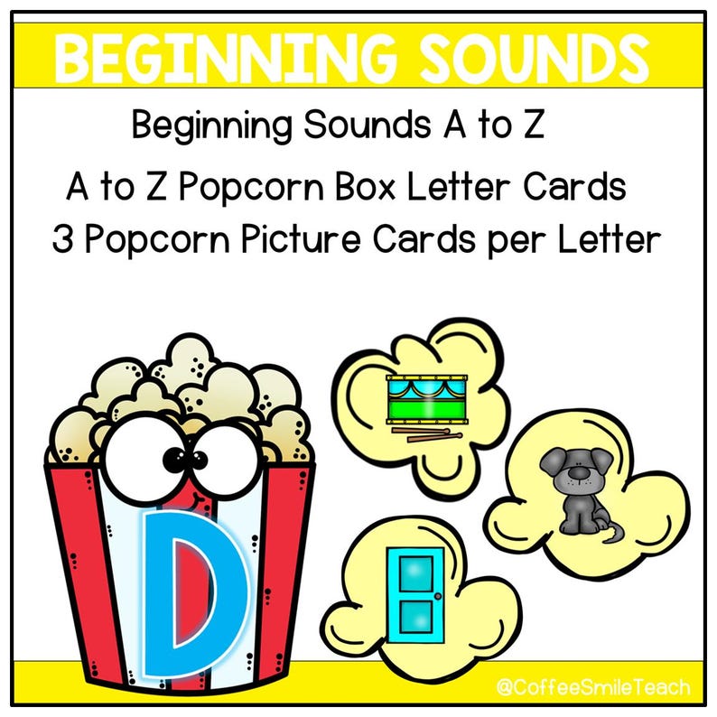 Printable Beginning Sounds Matching Game Alphabet Task Box Centers ...