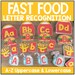 Fast Food Alphabet Matching Game: Letter Recognition Learning Center - Etsy