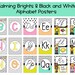 Calming Brights and Black & Whites Dots and Doodles Alphabet Posters ...
