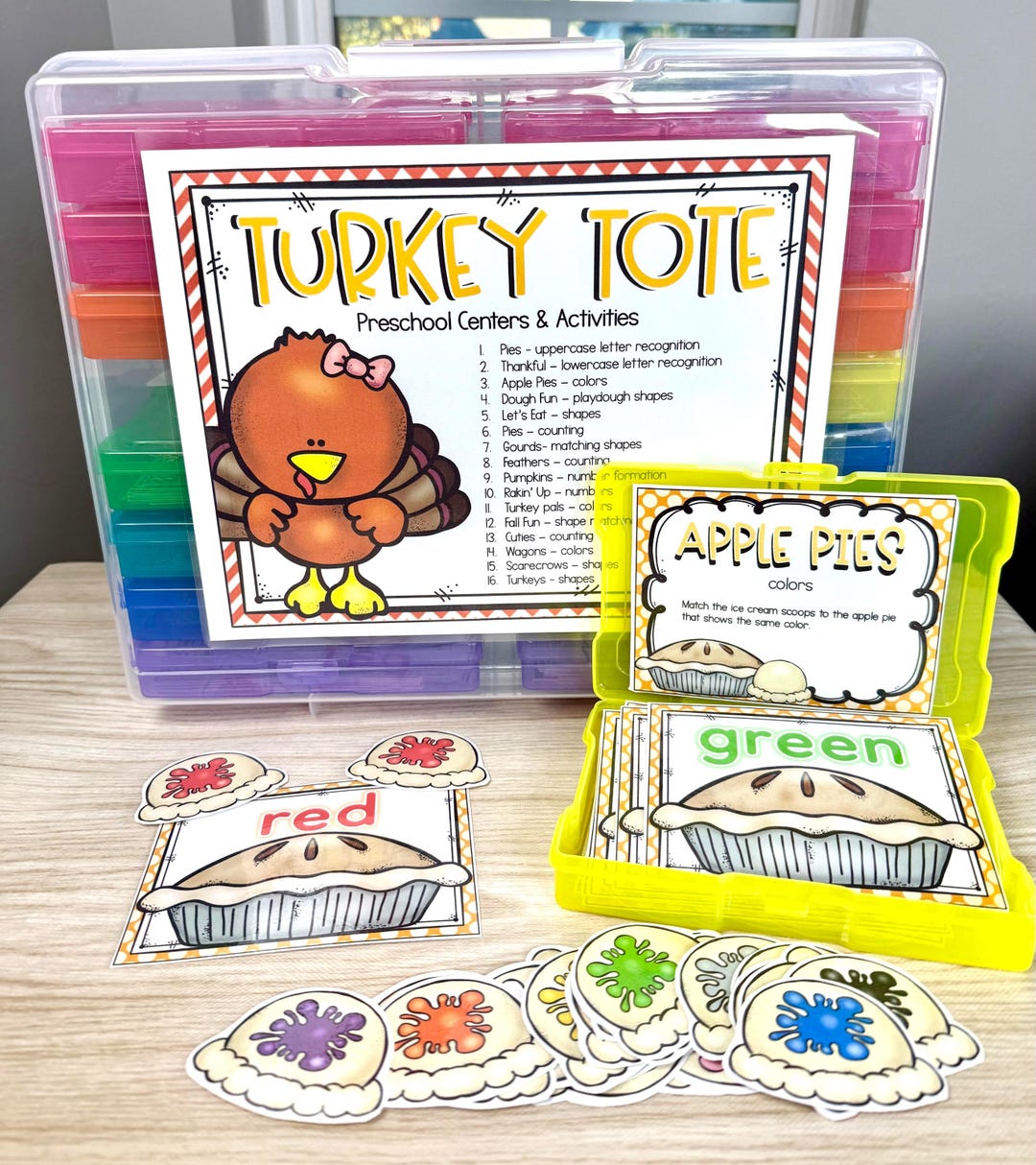 Preschool Prek November Thanksgiving Math and Literacy Learning Task ...