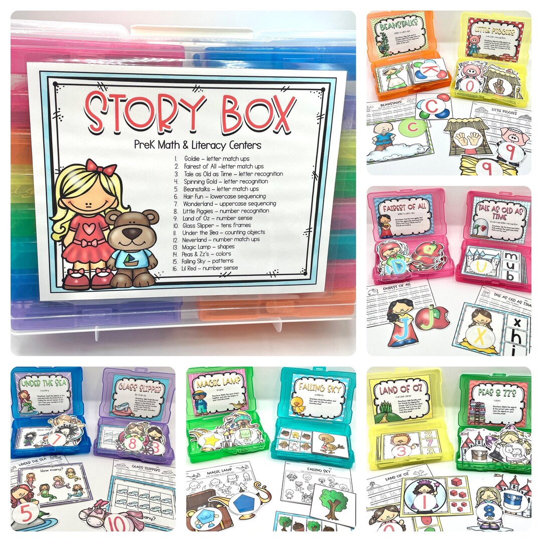 Fairy Tale -themed Preschool Math & Literacy Task Box Centers Classroom ...