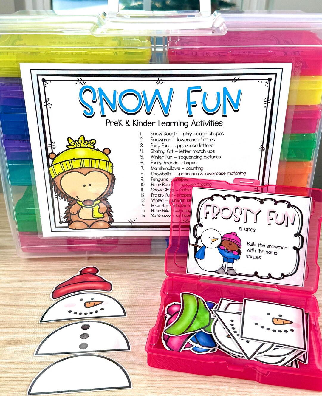 Preschool January Winter Theme Early Childhood Task Box Centers Games ...