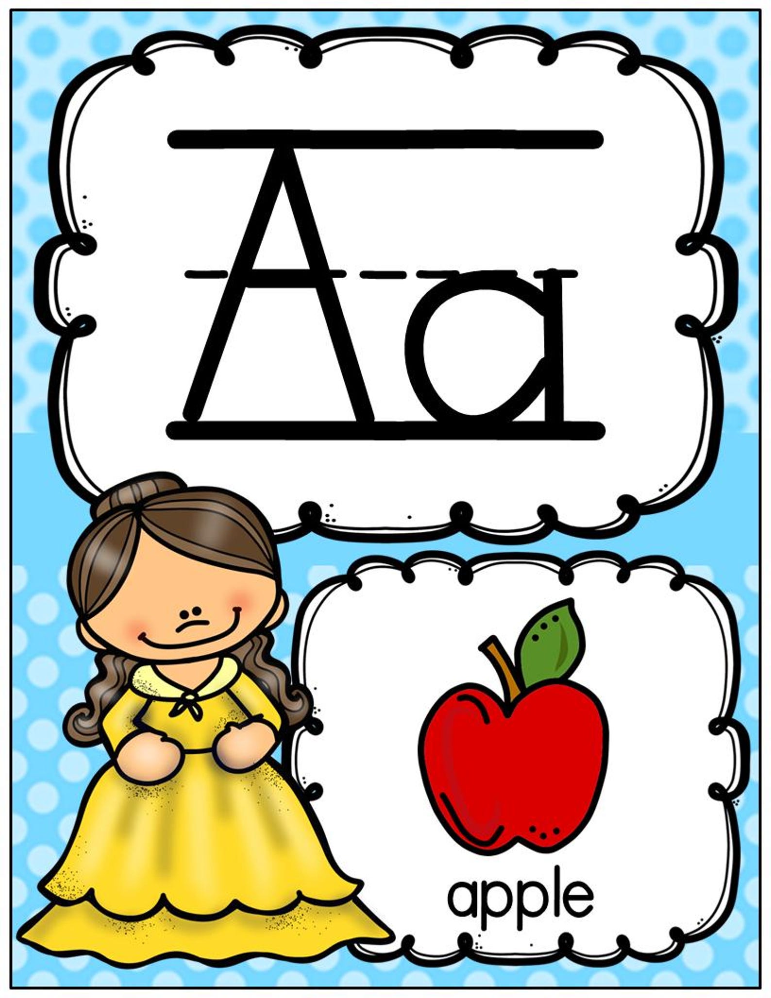 Fairy Tale Themed Alphabet Posters for Classroom Decor Homeschool ...