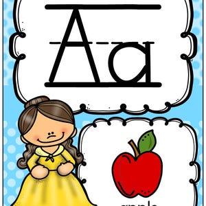 Fairy Tale Themed Alphabet Posters for Classroom Decor Homeschool ...