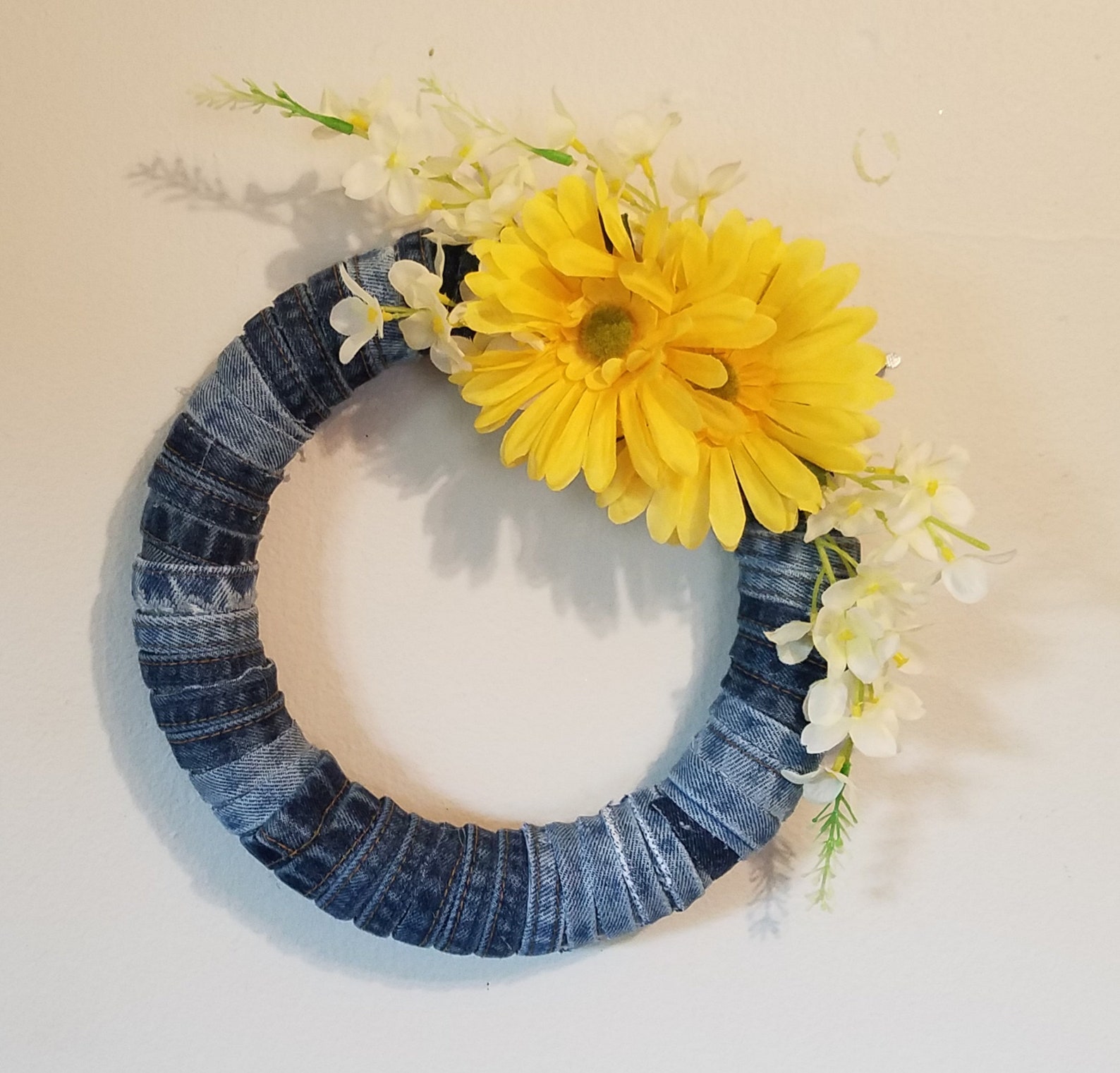 Denim Wreath - Etsy