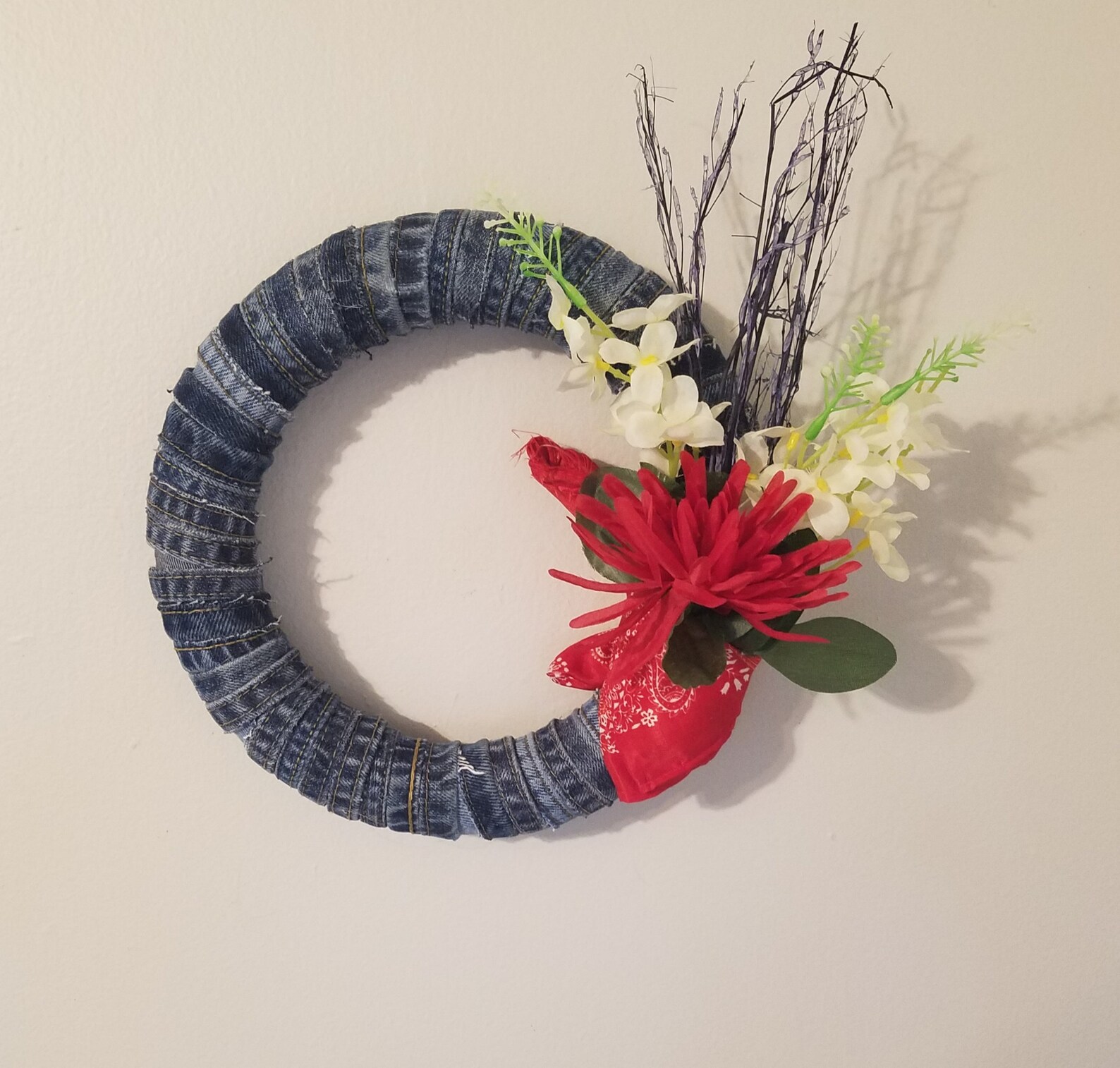 Denim Wreath - Etsy
