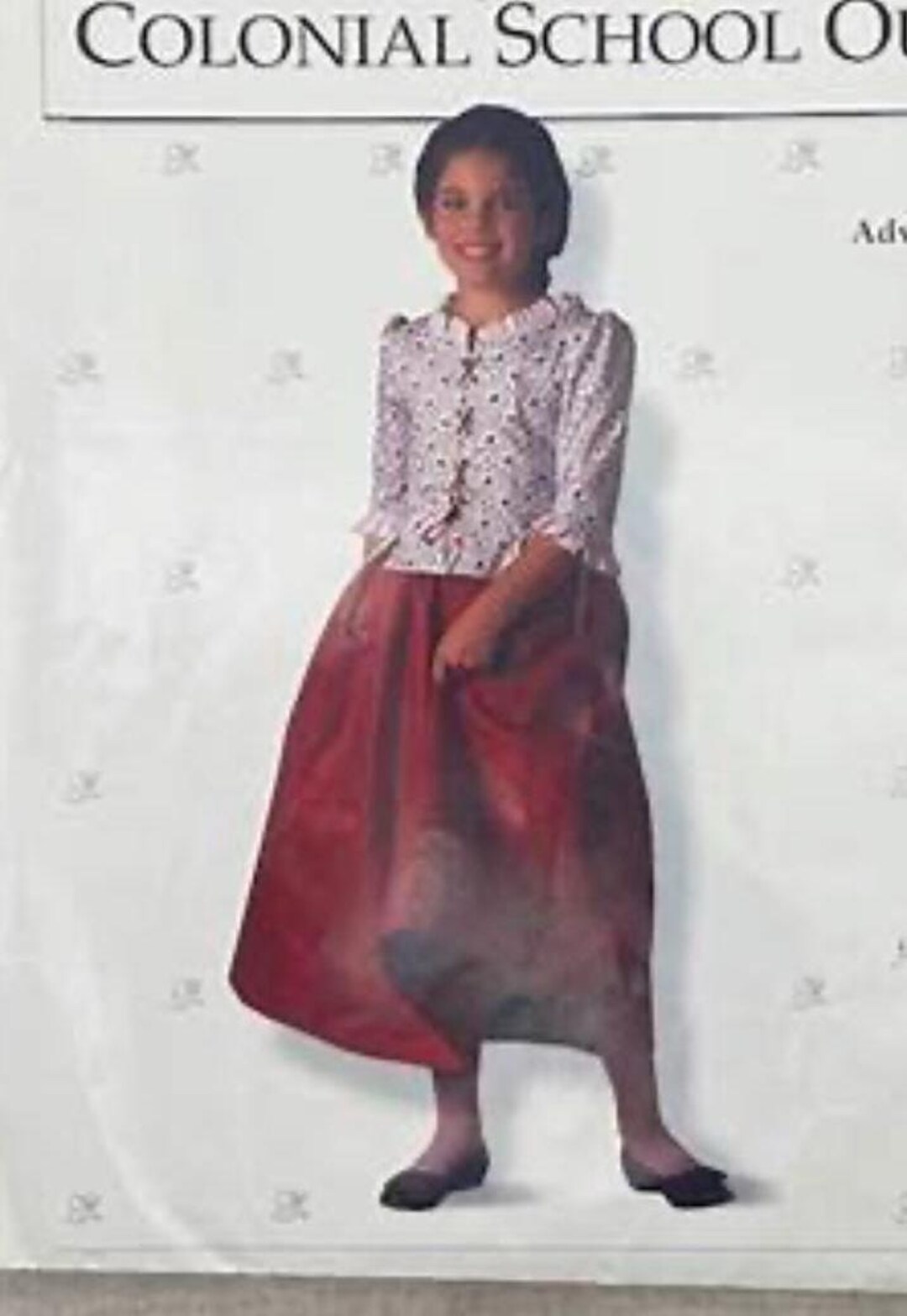 Colonial School Dress Sewing Pattern for Girls, Size 12,14,16, Replica ...