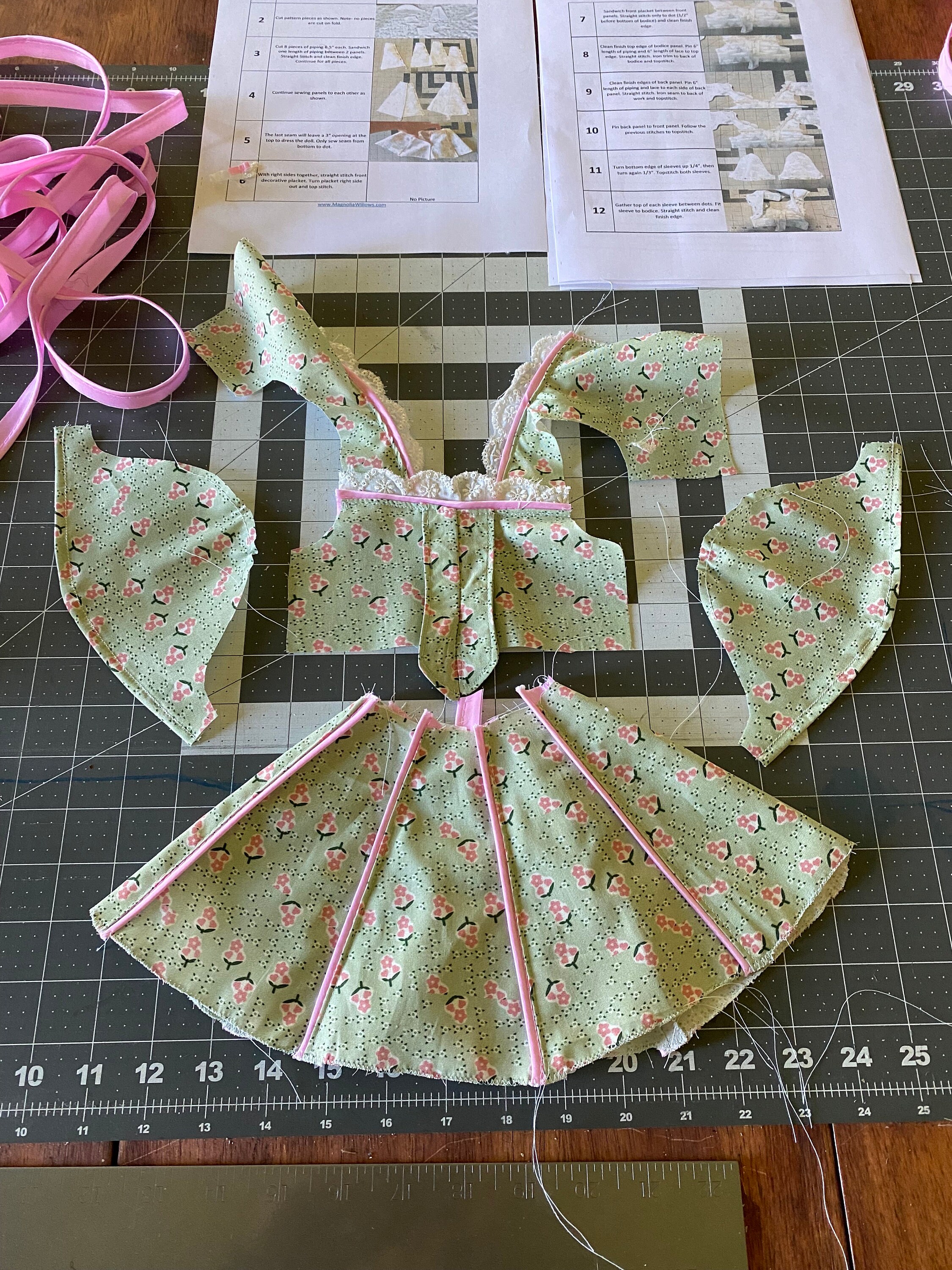 1940's Victory Dress Pattern for Dolls, Sewing Pattern Fits Larger ...