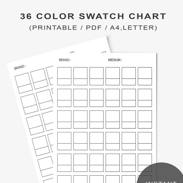 Pencil Swatch Chart - Etsy