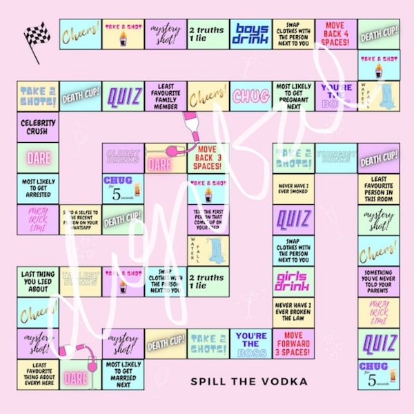 Spill the Vodka Card Drinking Game - Etsy