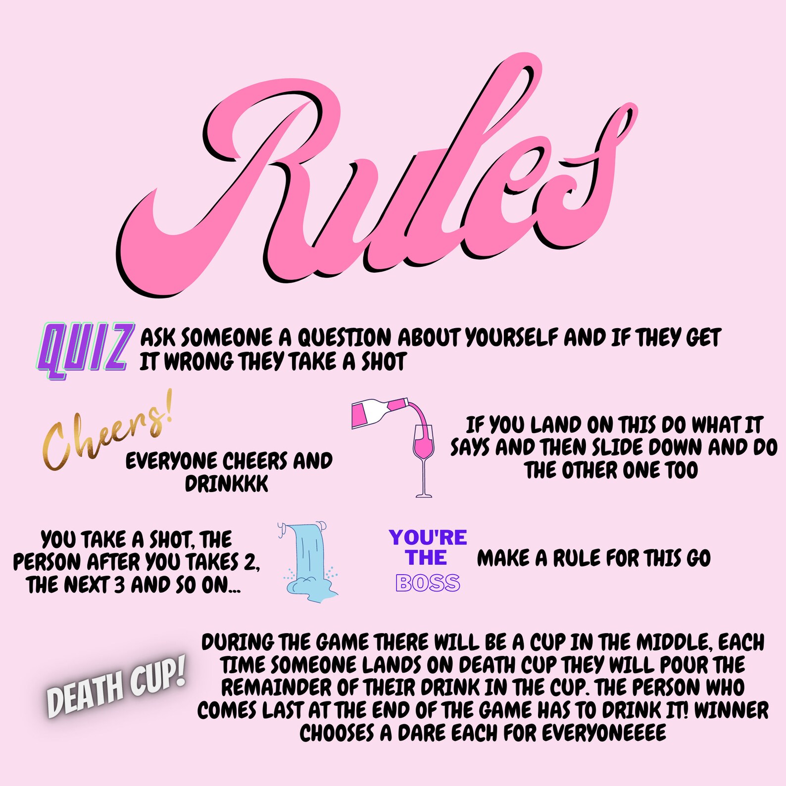 Drinking Board Game - Spill the Vodka - Etsy