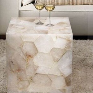 Crystal Quartz Coffee Table,gemstone Side Table and Coffee Table, - Etsy