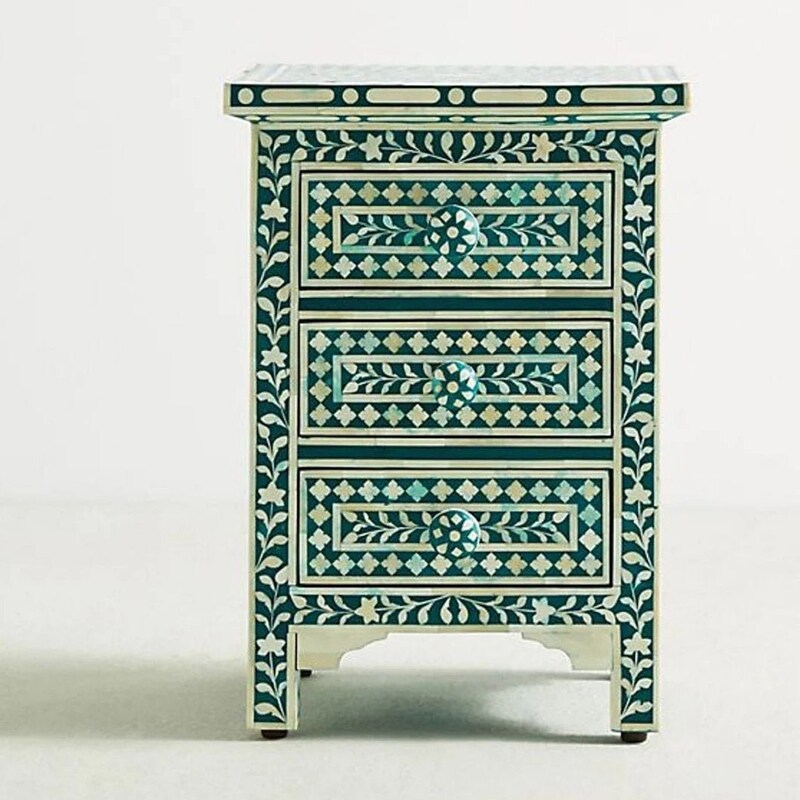 Bone Inlay End Table - Etsy