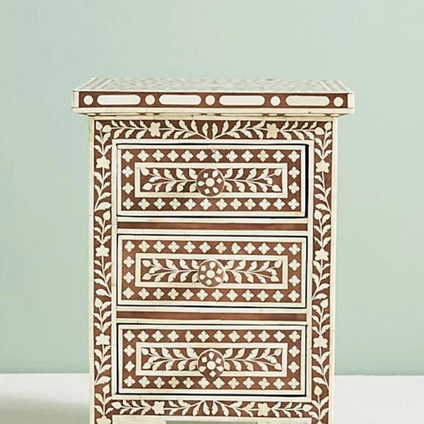 Bone Inlay Nightstand - Etsy