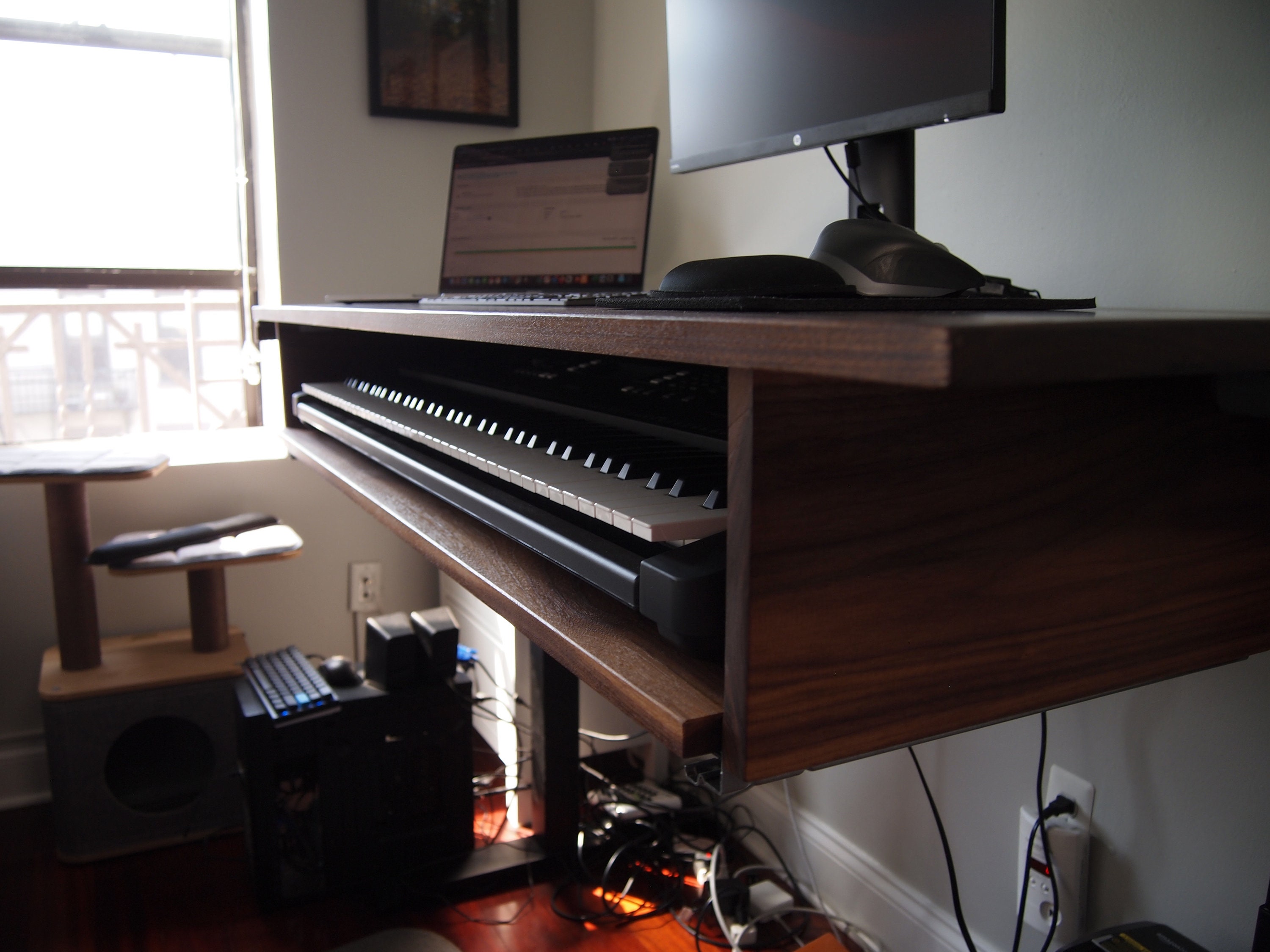 American Walnut Sit-stand Studio Desk - Etsy