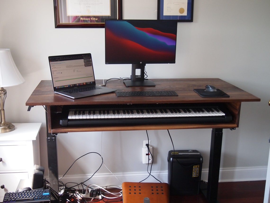 American Walnut Sit-stand Studio Desk | Etsy